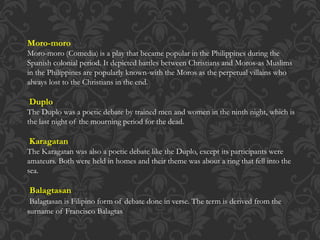 SPANISH AND PRE-COLONIAL TEXT PHILIPPINE LITERATURE | PPTX