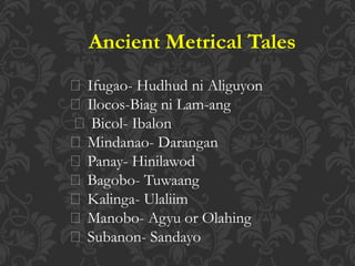 SPANISH AND PRE-COLONIAL TEXT PHILIPPINE LITERATURE | PPTX
