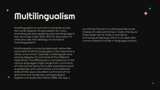 Language Choice in Multilingual Communities | PPT