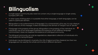 Language Choice in Multilingual Communities | PPT