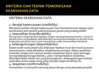 penelitian kuantitatif (keabsahan data) | PPTX