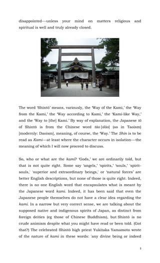 SHINTO---OR LIVING MINDFULLY WITH THE KAMI | PDF | Spirituality ...