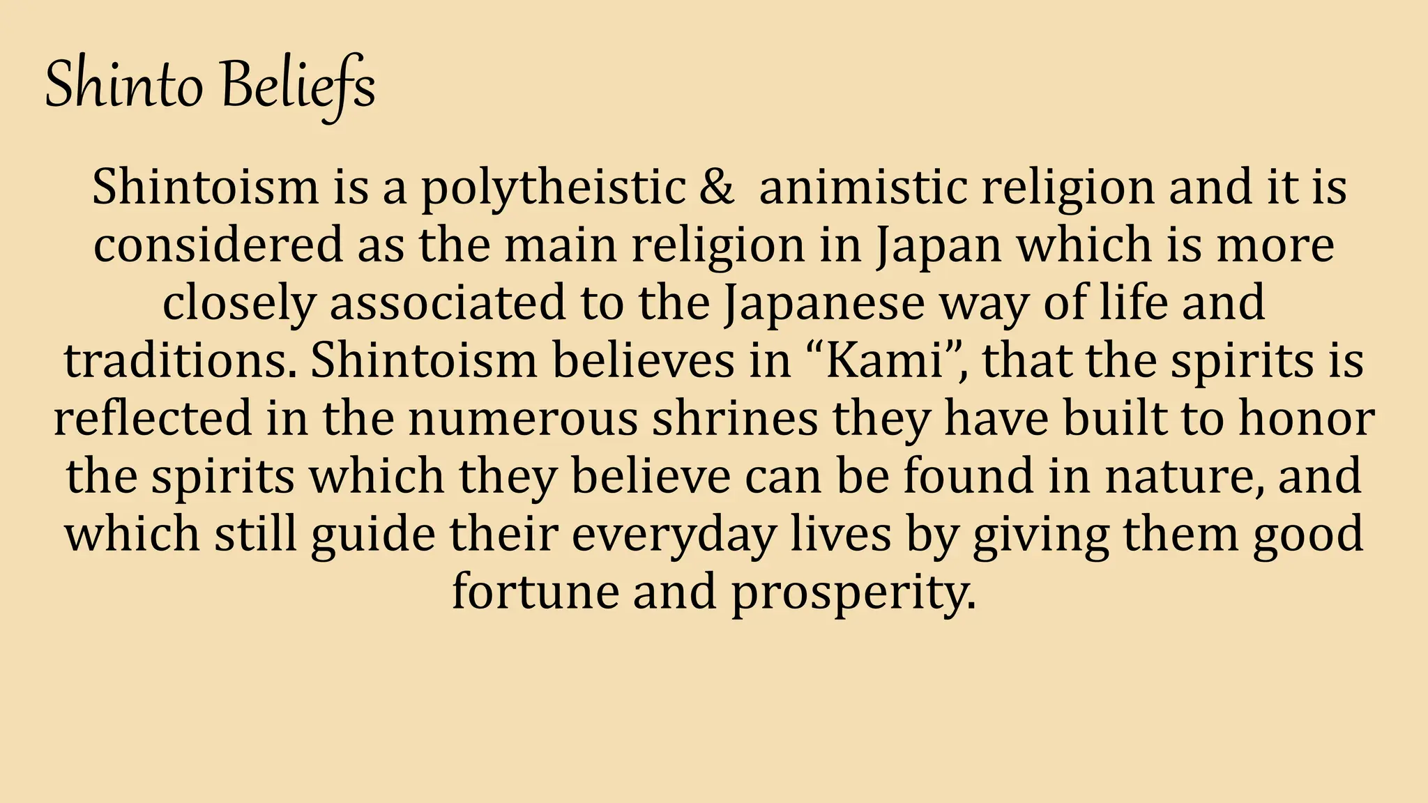 Shintoism power point presentation for Senior Highschool student | PPTX