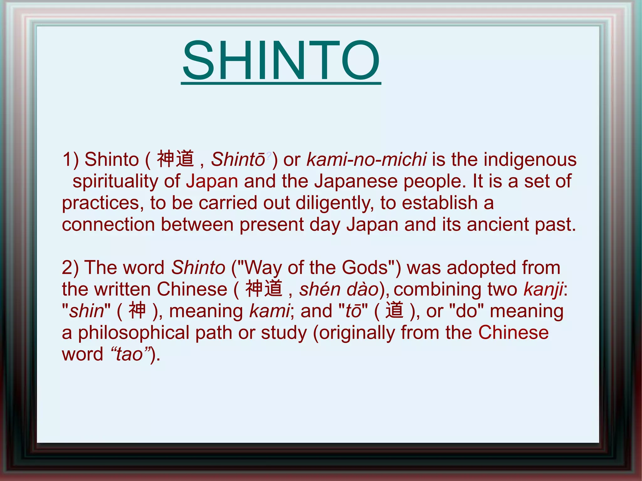 Shinto, Japan | PPT