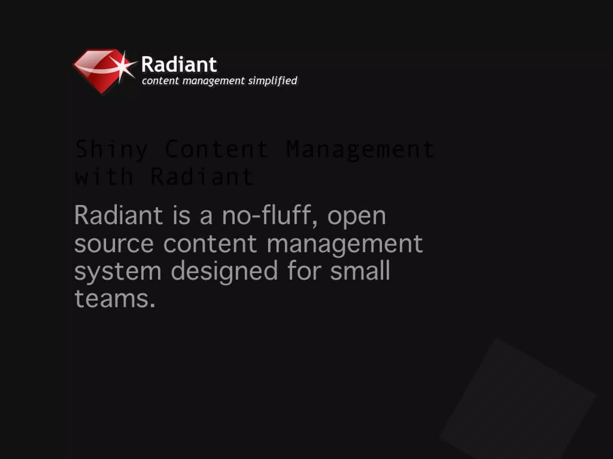 Shiny Content Management with Radiant | PDF
