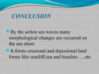 land forms formed by seawaves | PPT