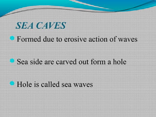 land forms formed by seawaves | PPT