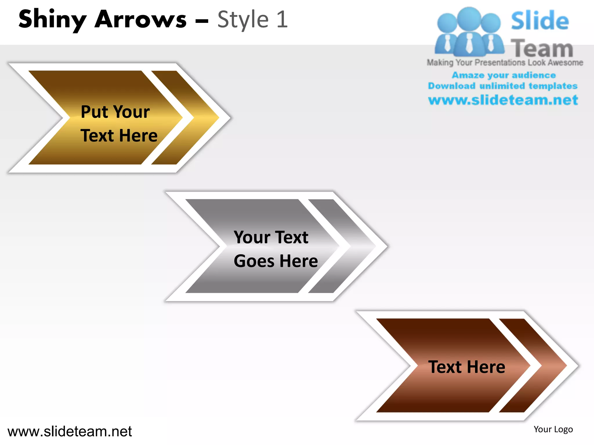 Shiny arrows round cycle circular round jigsaw maze piece thick style design 1 powerpoint ppt ...