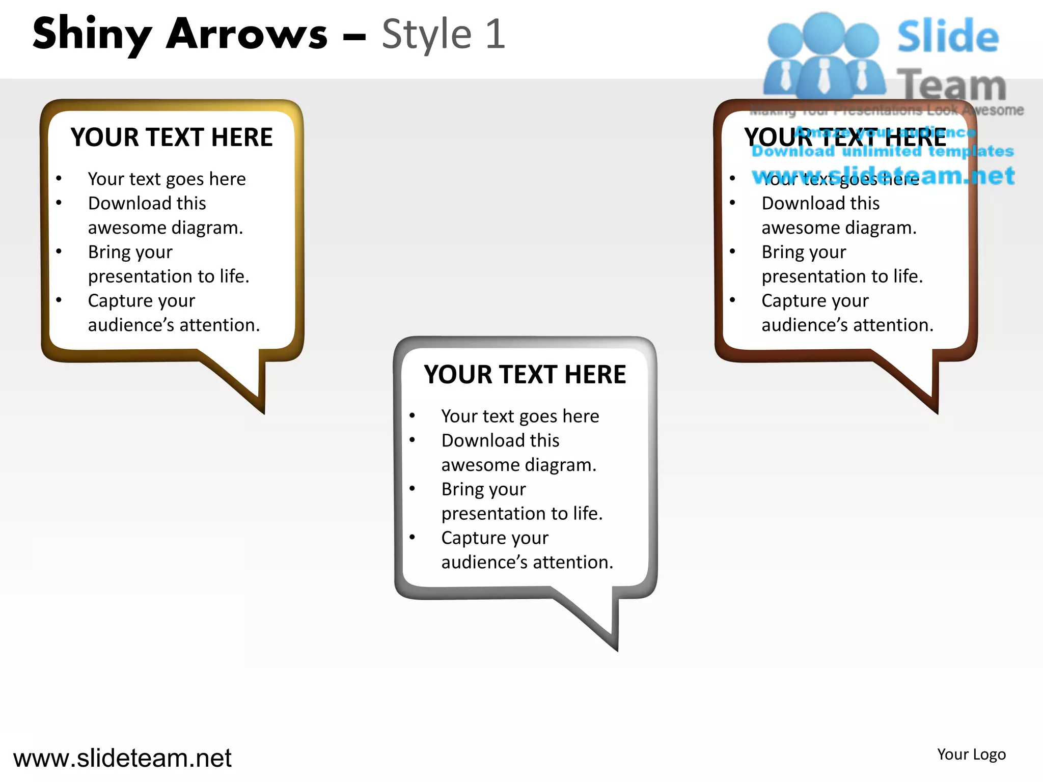 Shiny arrows round cycle circular round jigsaw maze piece thick style design 1 powerpoint ppt ...