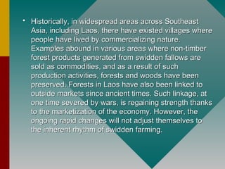 Mapping a full cycle of swidden cultivation in a Khmu village and its ...