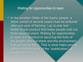 Mapping a full cycle of swidden cultivation in a Khmu village and its ...
