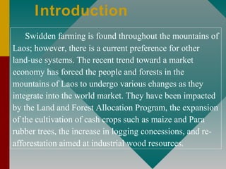Mapping a full cycle of swidden cultivation in a Khmu village and its ...