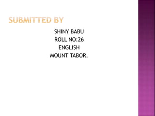 Shiny babu ppt | PPTX