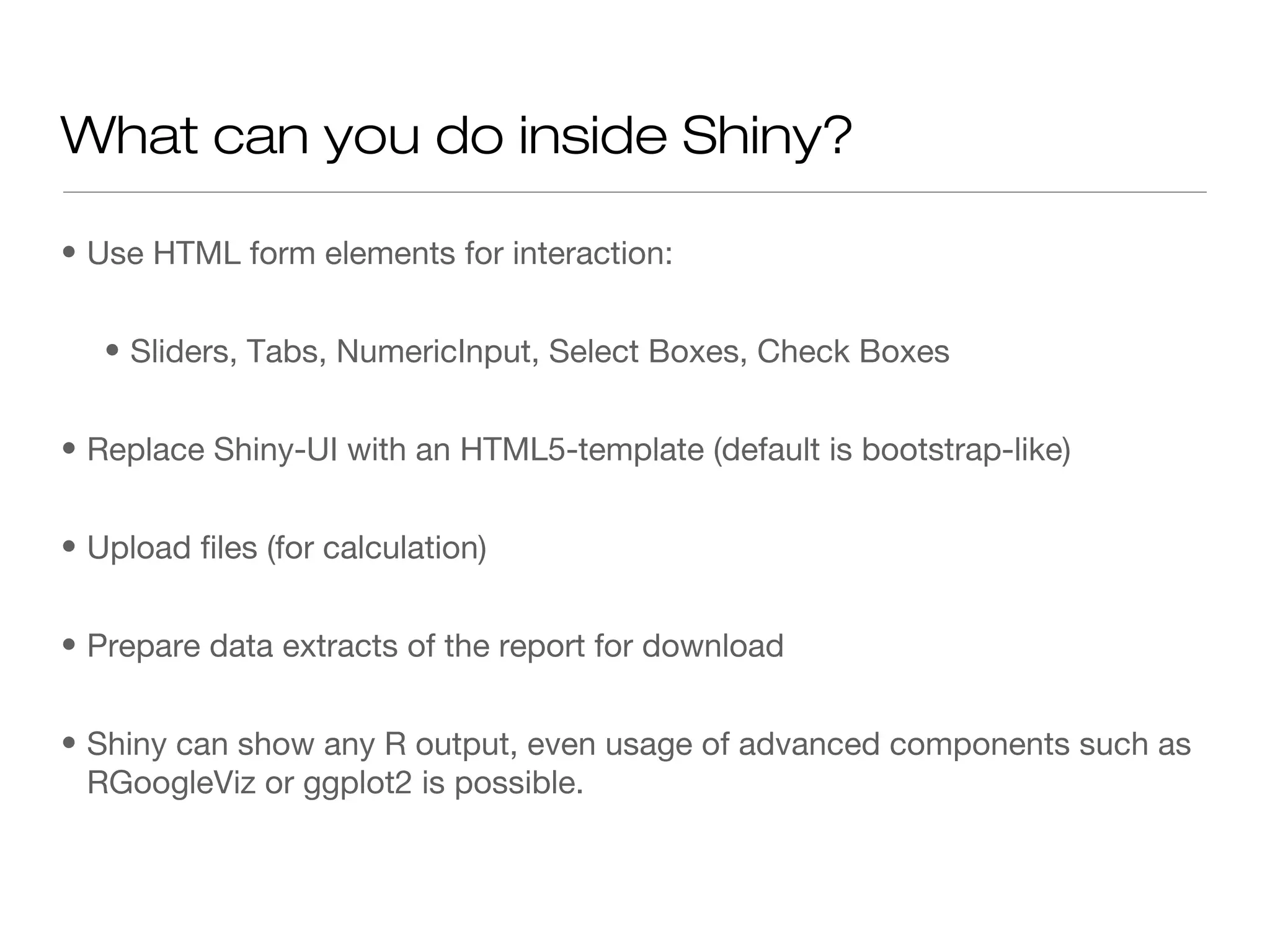 A intro to (hosted) Shiny Apps | PPT | Computing | Technology & Computing