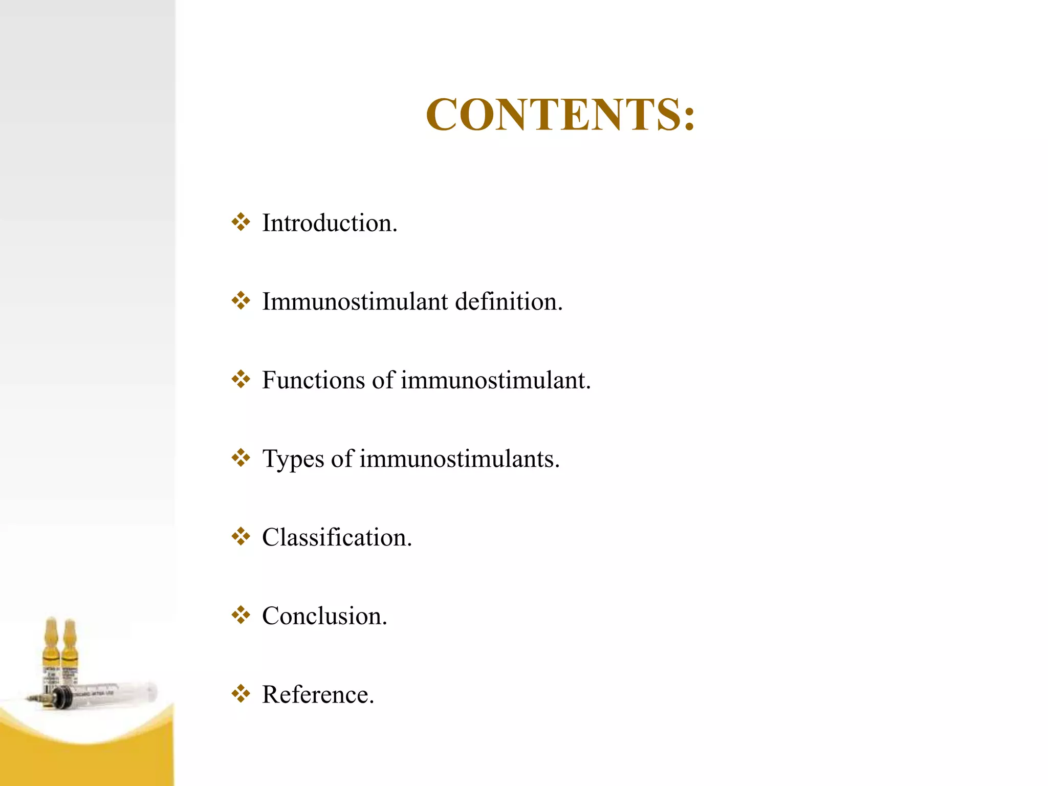 immuno stimulants | PPTX