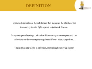 immuno stimulants | PPTX