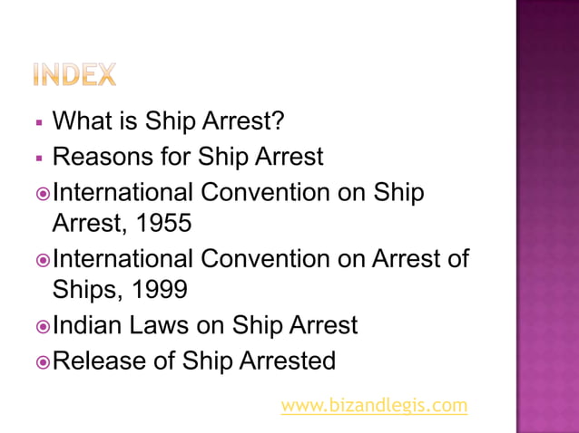 What is ship arrest | PPTX | Law