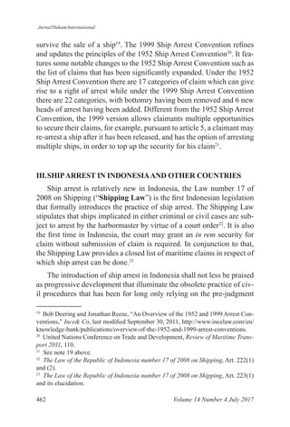 SHIP ARREST IN INDONESIA AND CROSS-BORDER MARITIME DISPUTE.pdf
