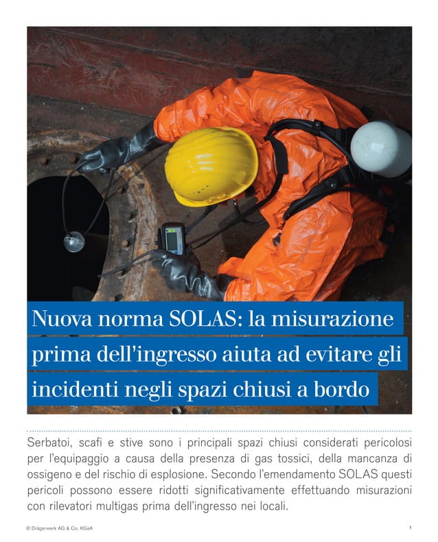 Nuova norma SOLAS: la misurazione prima dellʼingresso aiuta ad evitare ...