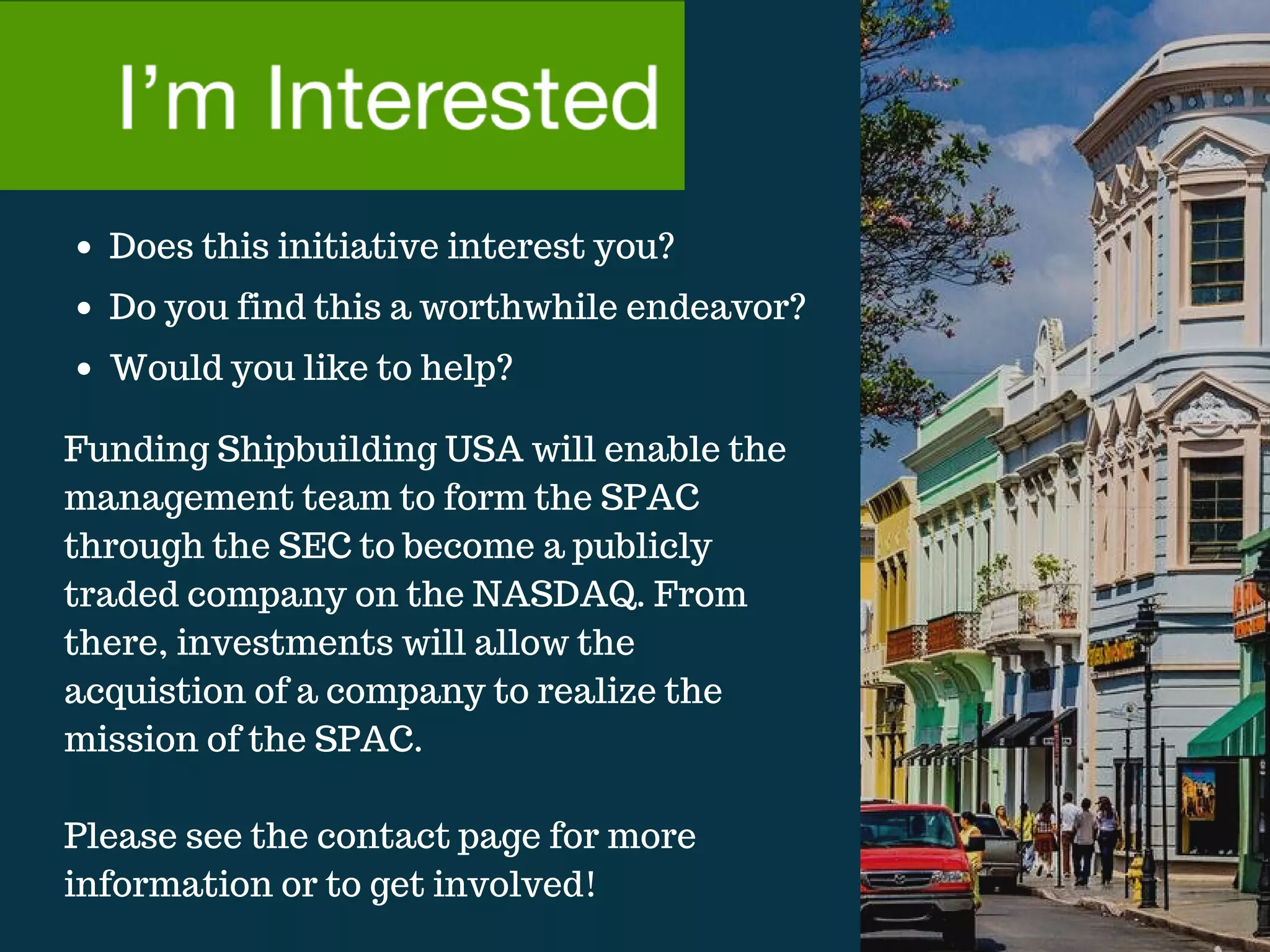 Shipbuilding USA SPAC Formation | PPT