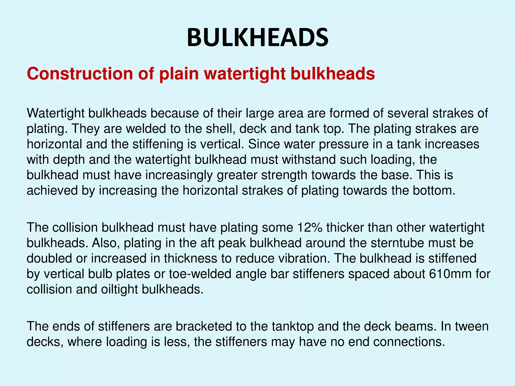 Ship Construction- Bulkhead | PDF