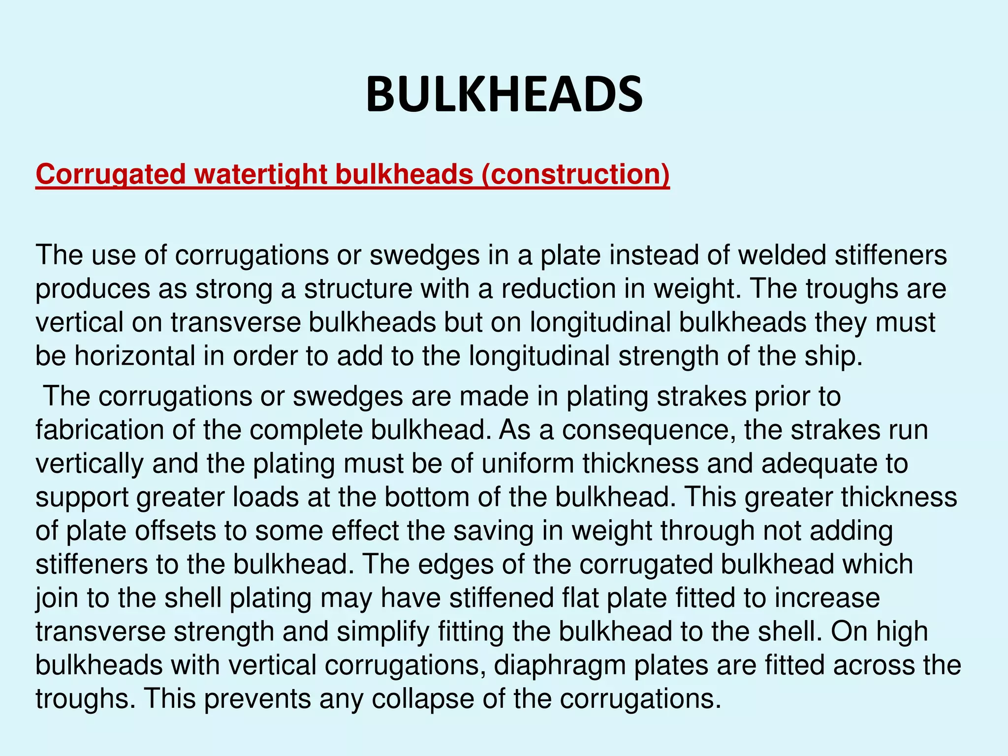 Ship Construction- Bulkhead | PDF