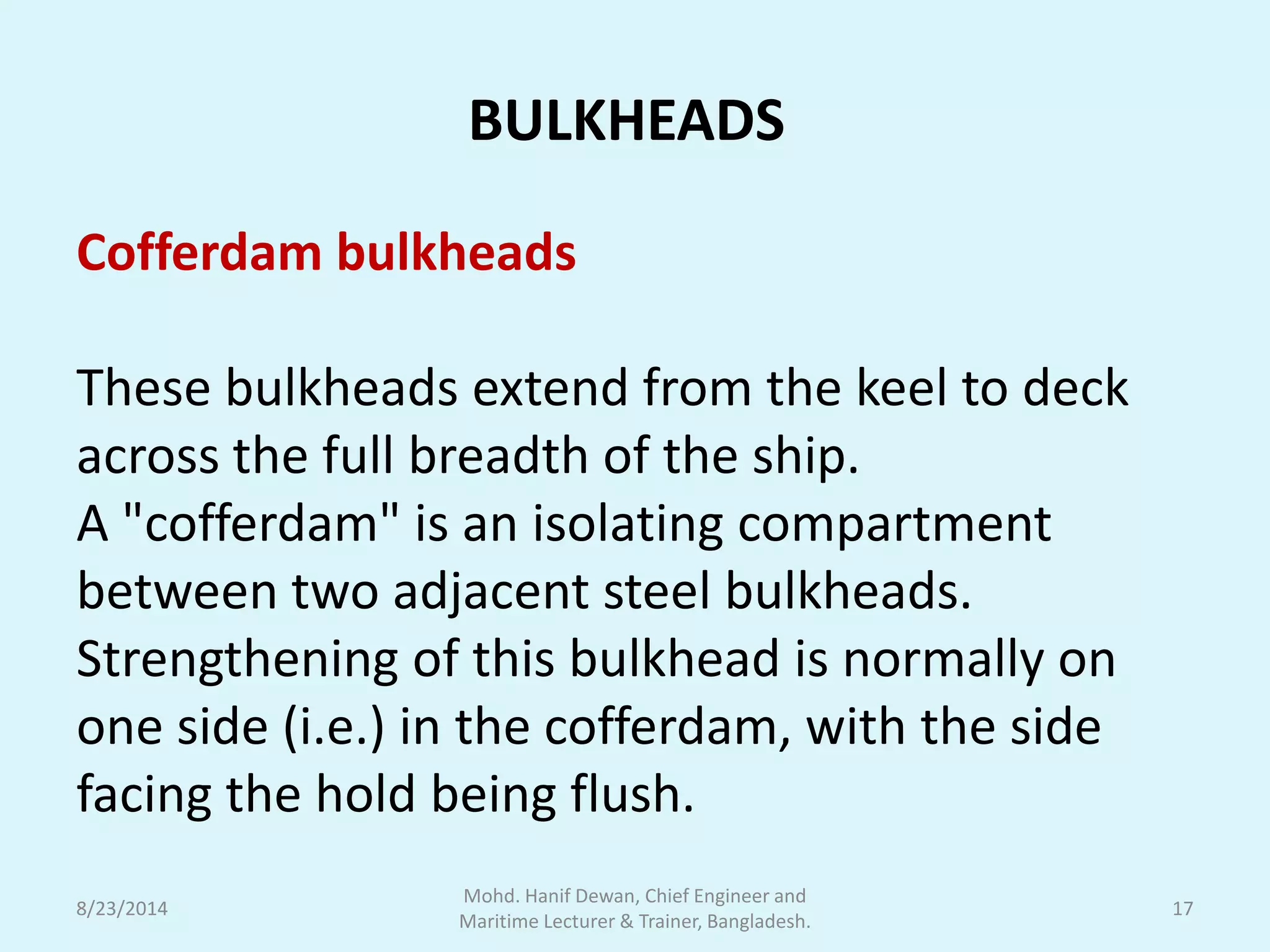 Ship Construction- Bulkhead | PDF