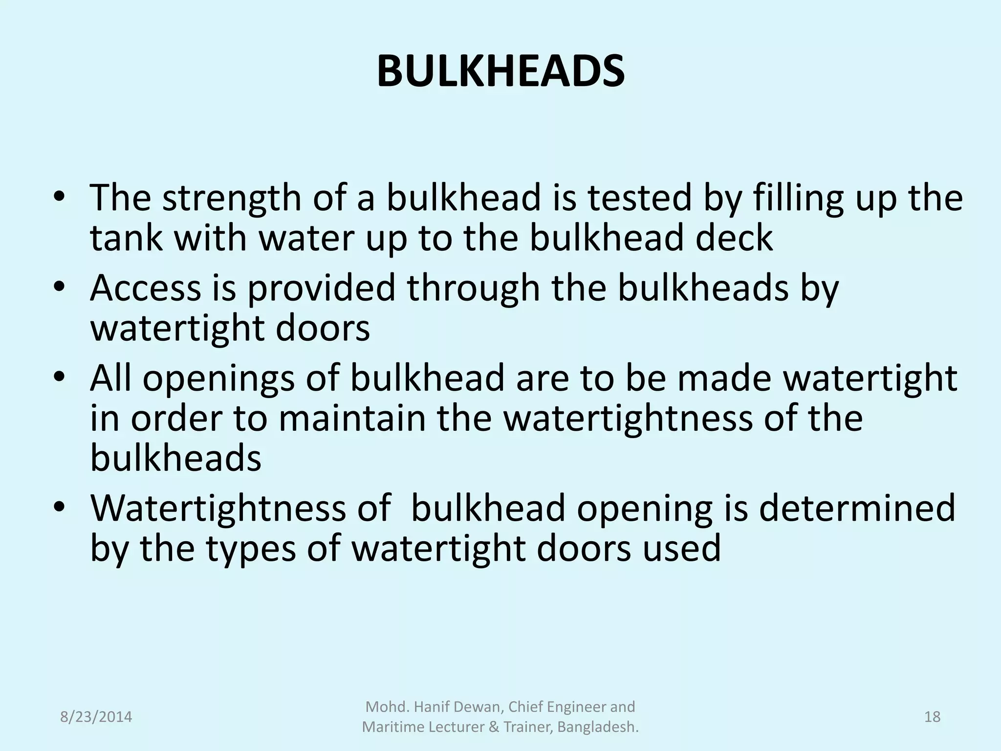 Ship Construction- Bulkhead | PDF