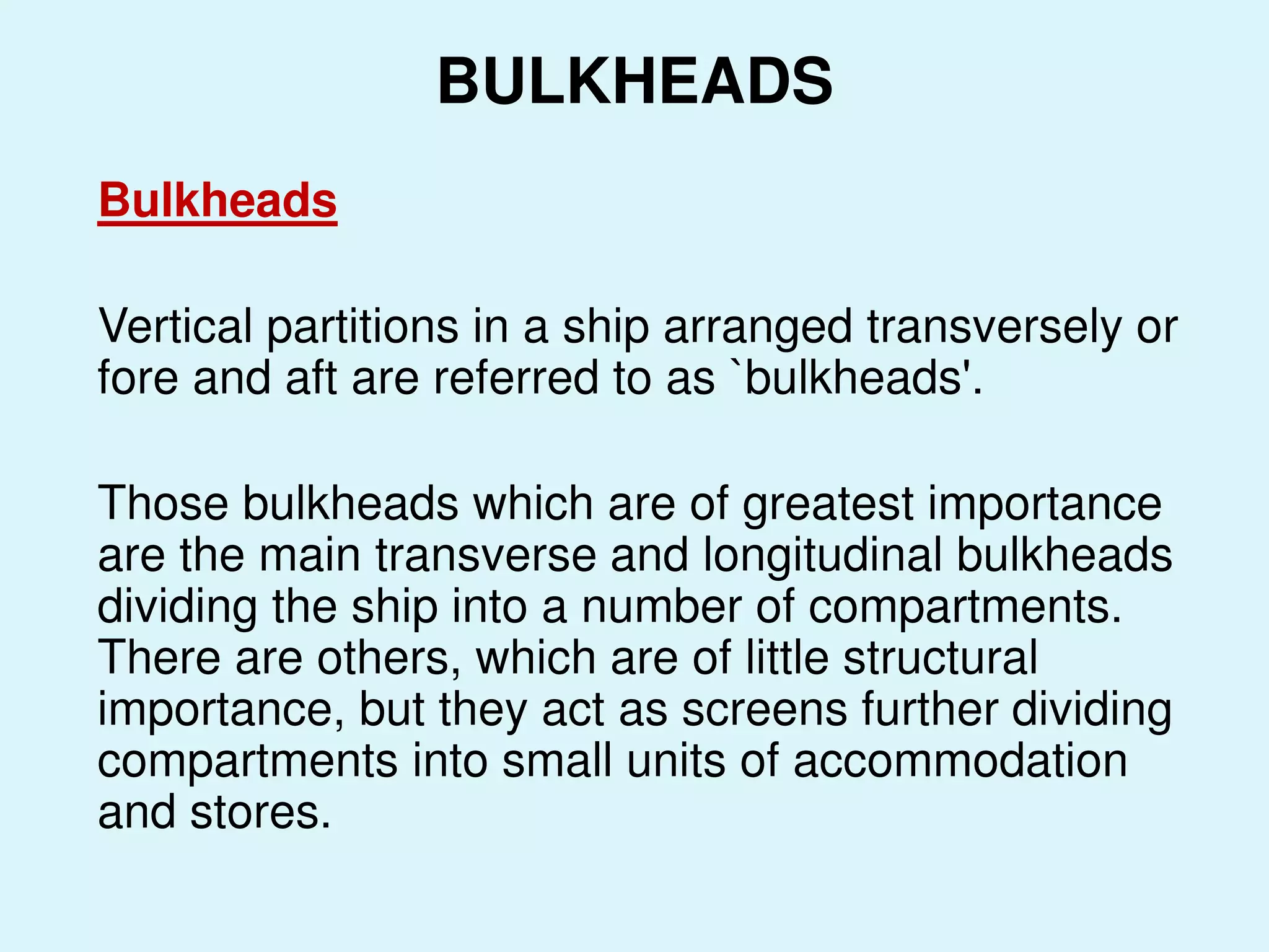 Ship Construction- Bulkhead | PDF