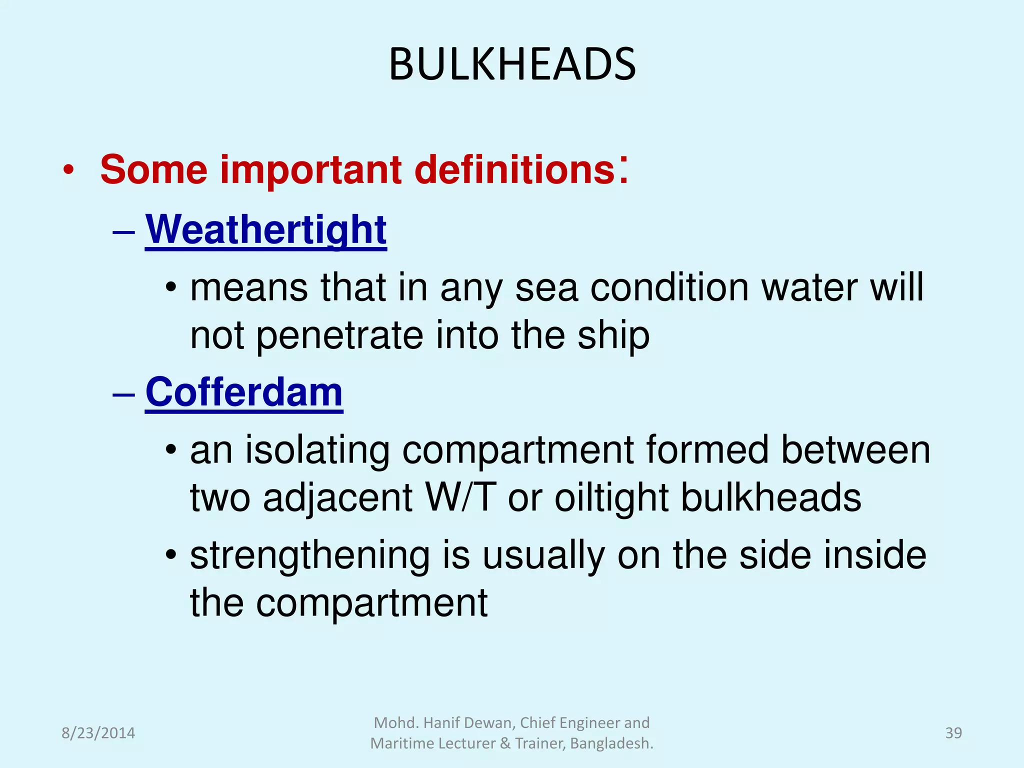 Ship Construction- Bulkhead | PDF