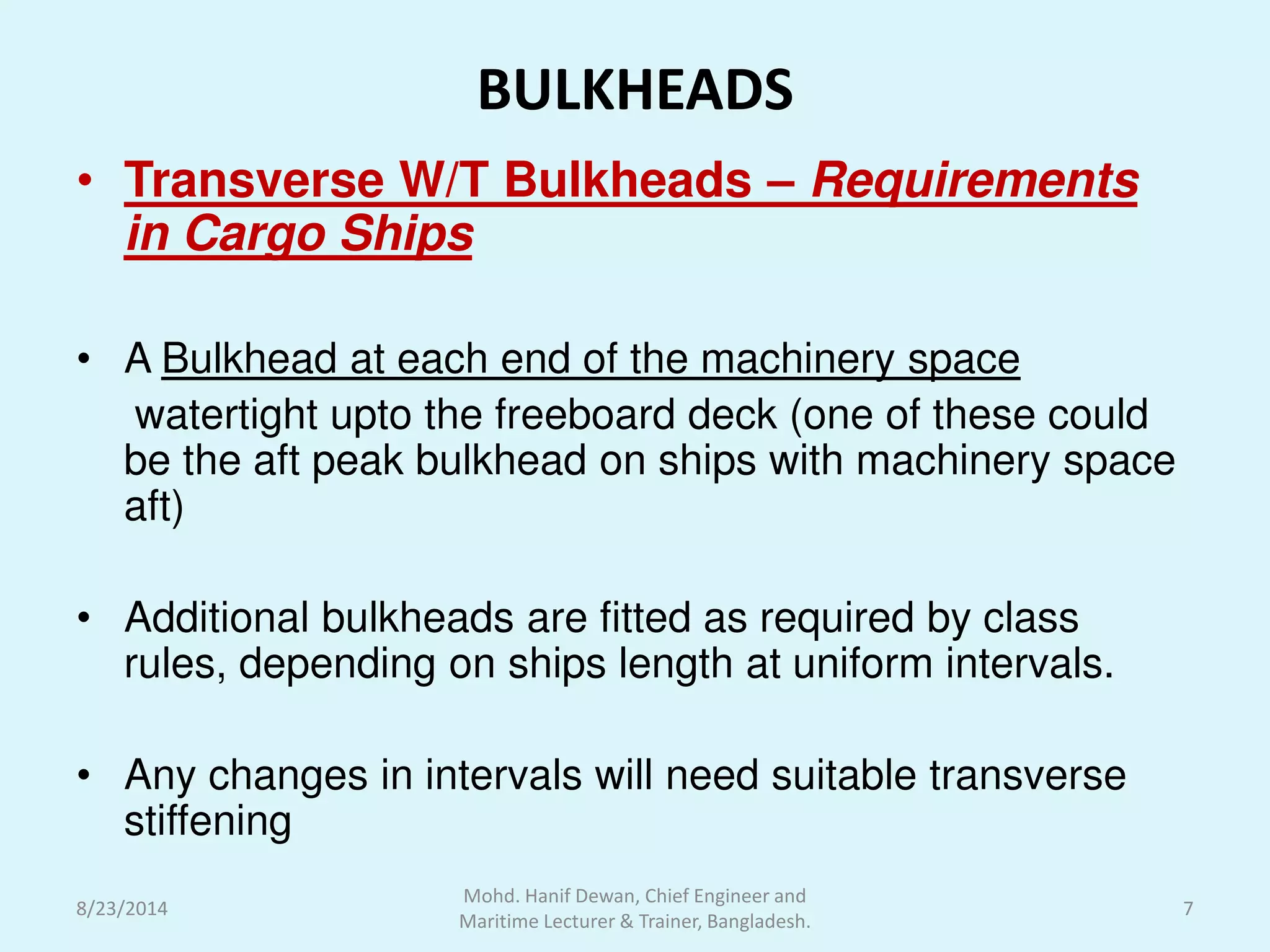 Ship Construction- Bulkhead | PDF