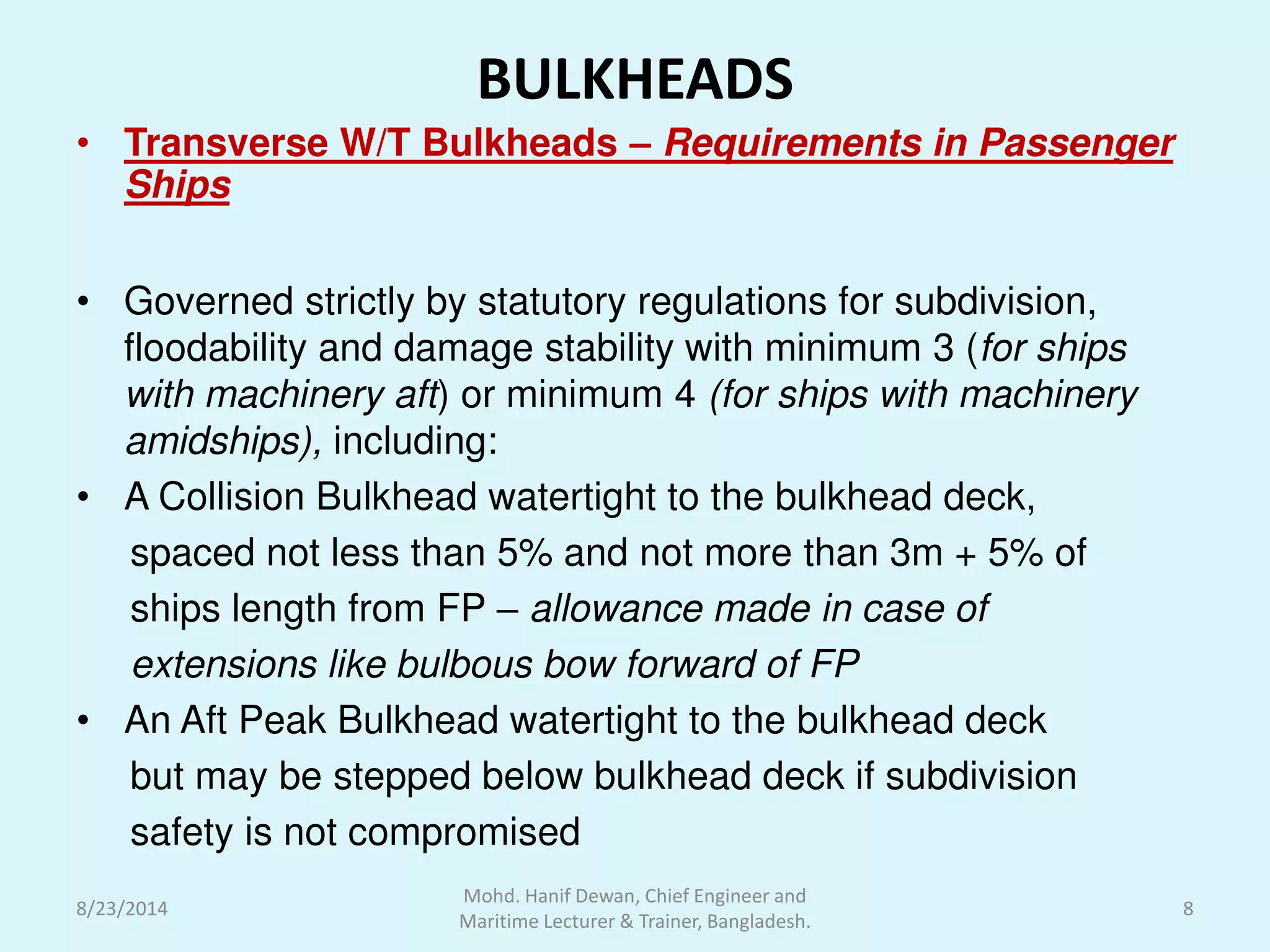 Ship Construction- Bulkhead | PDF