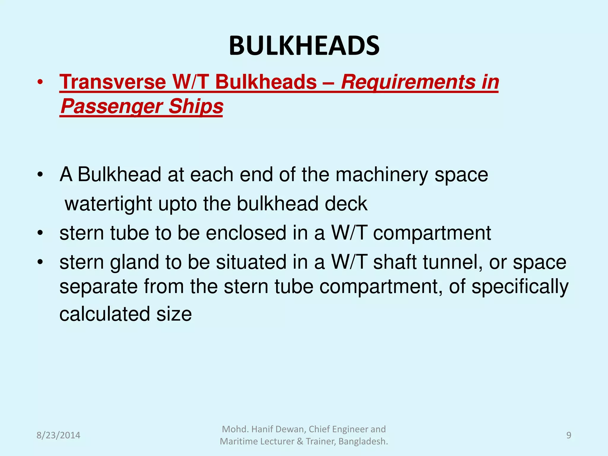 Ship Construction- Bulkhead | PDF