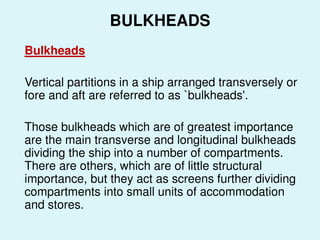 Ship Construction- Bulkhead | PPT