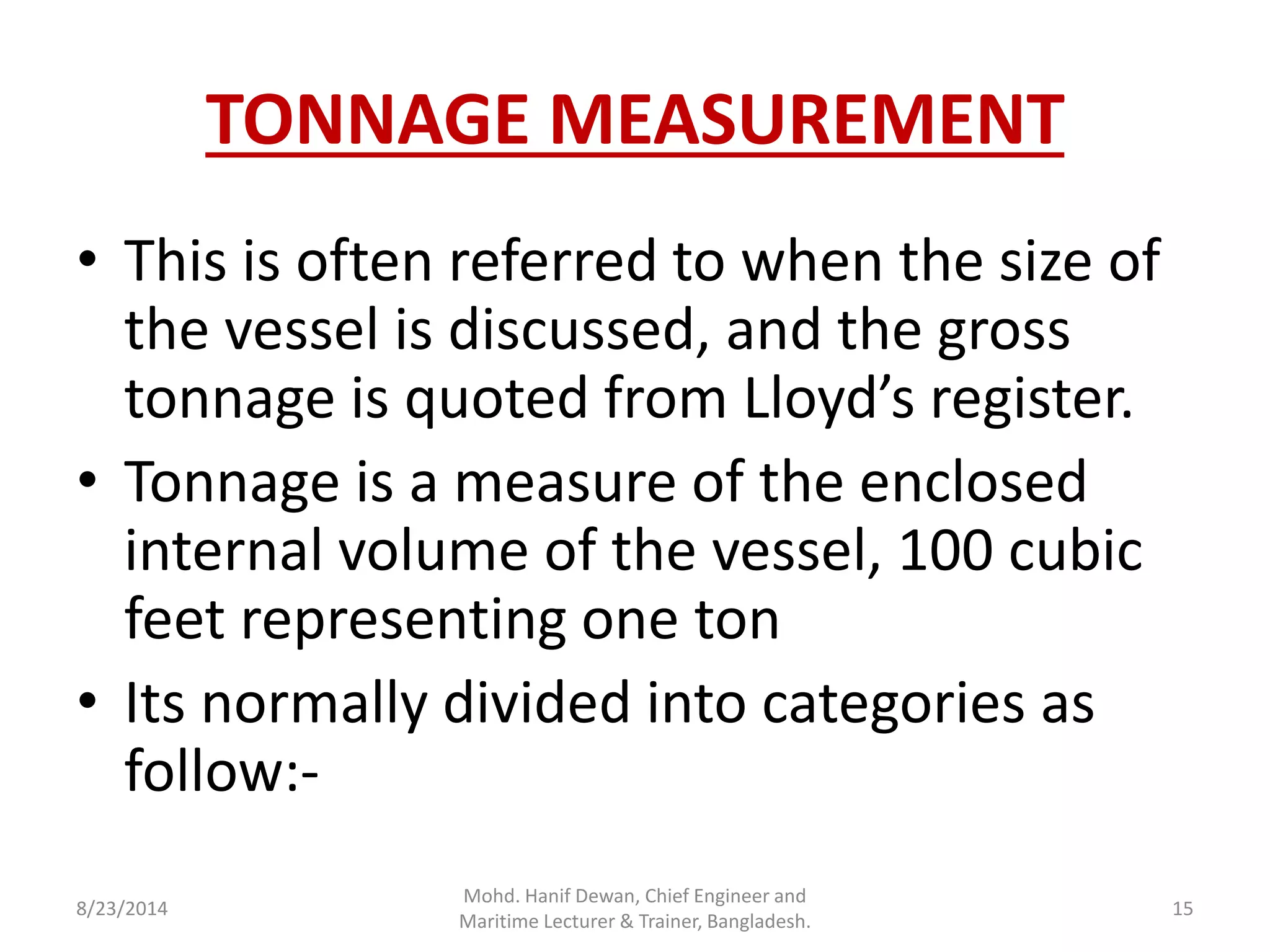 Ship Construction- Ship Dimensions | PDF