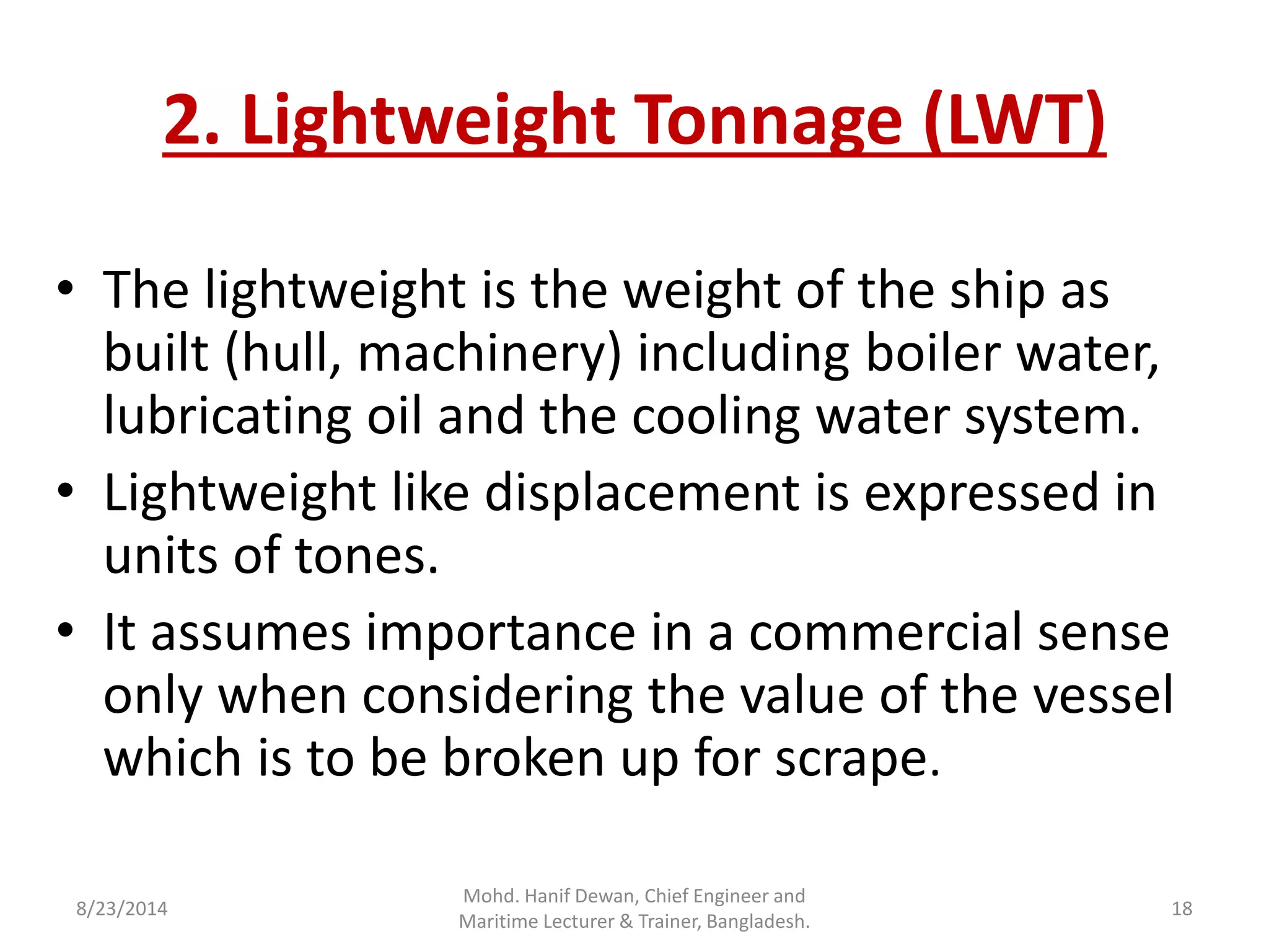 Ship Construction- Ship Dimensions | PDF