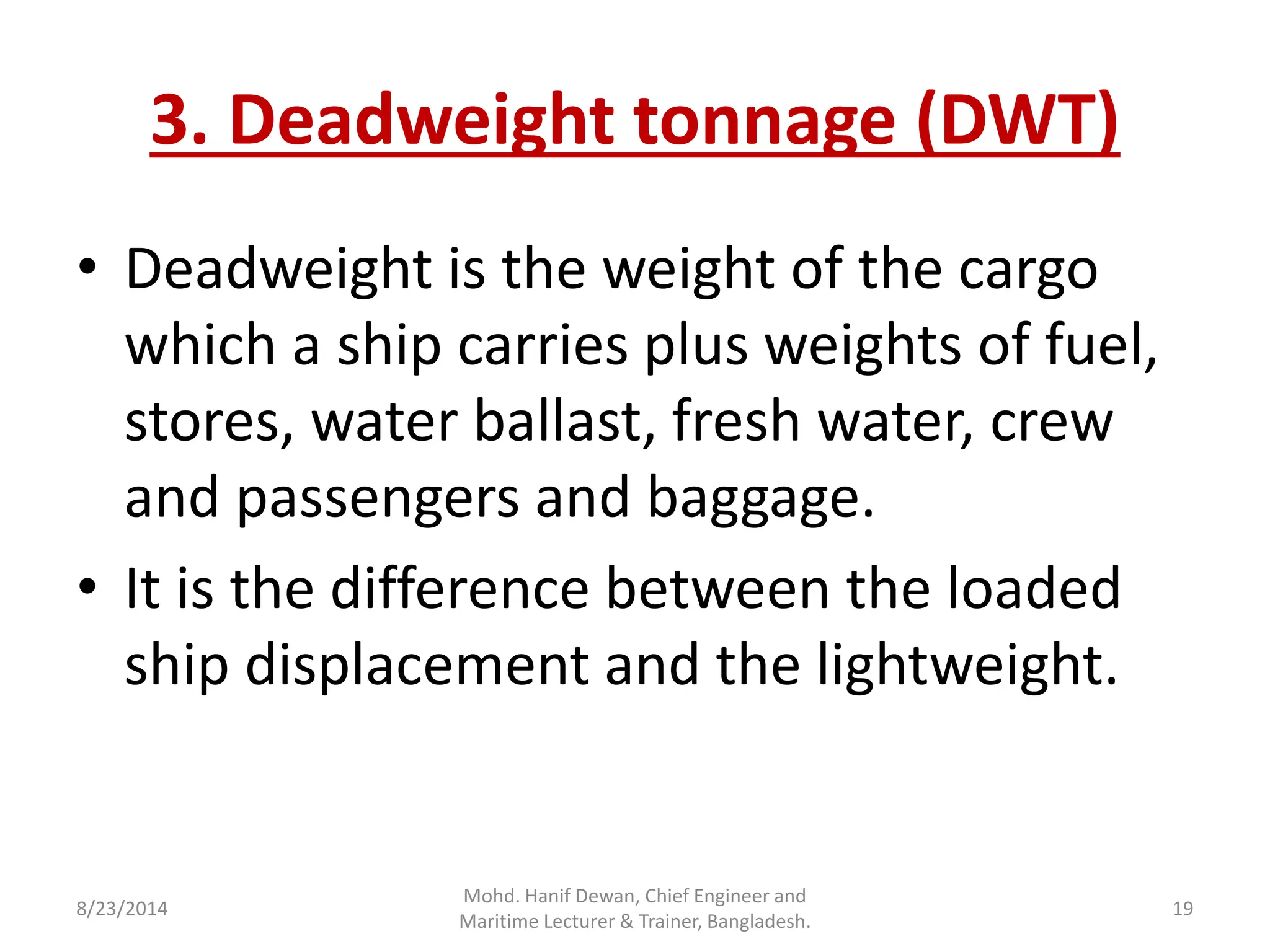Ship Construction- Ship Dimensions | PDF