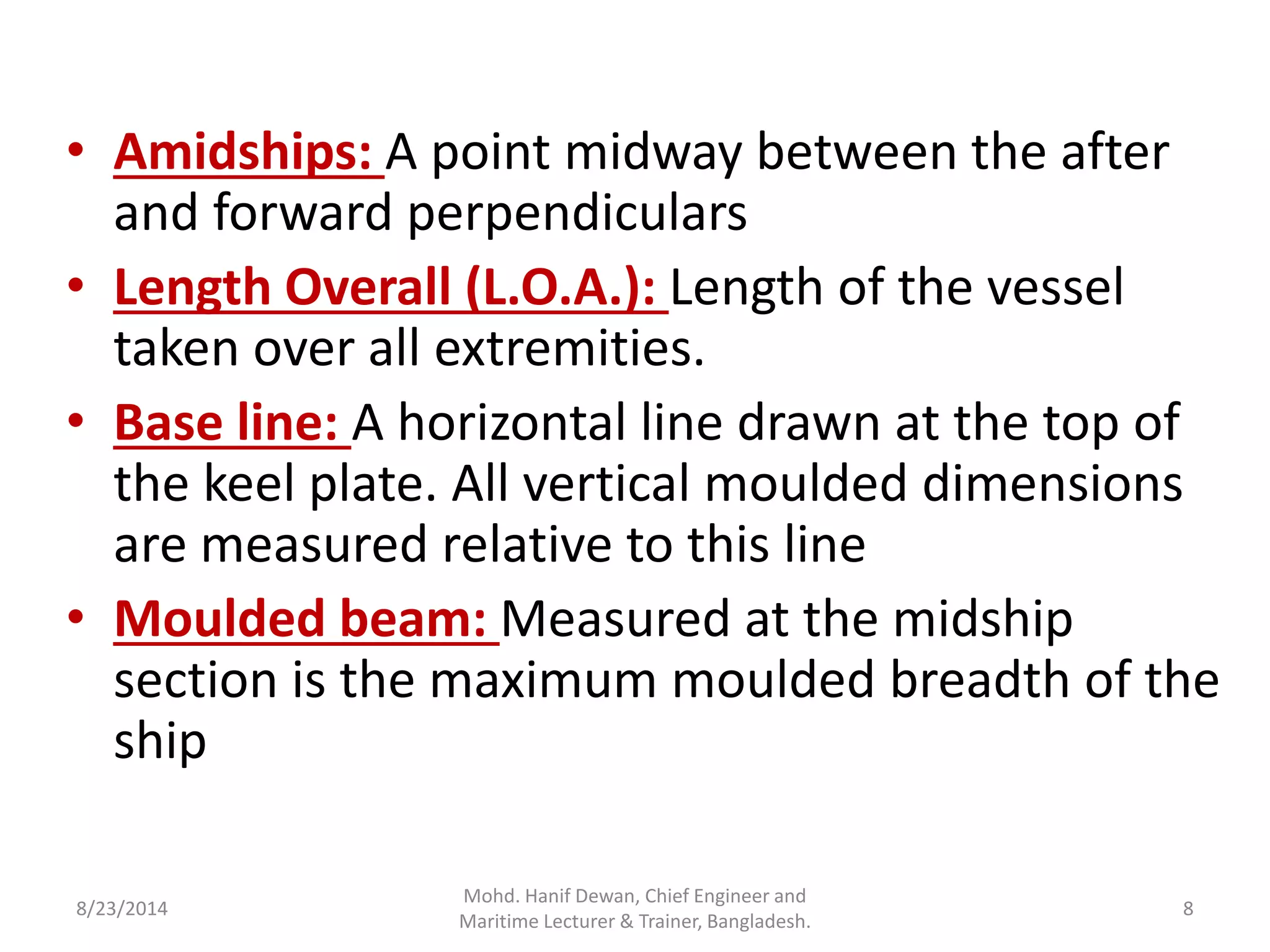 Ship Construction- Ship Dimensions | PDF