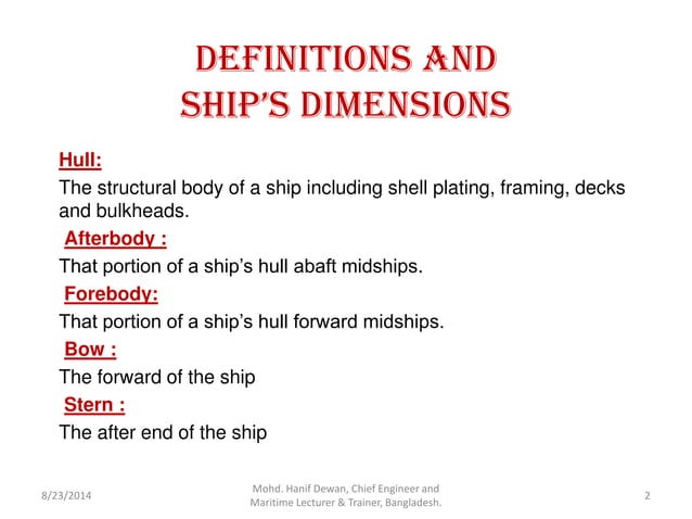 Ship Construction- Ship Dimensions | PDF