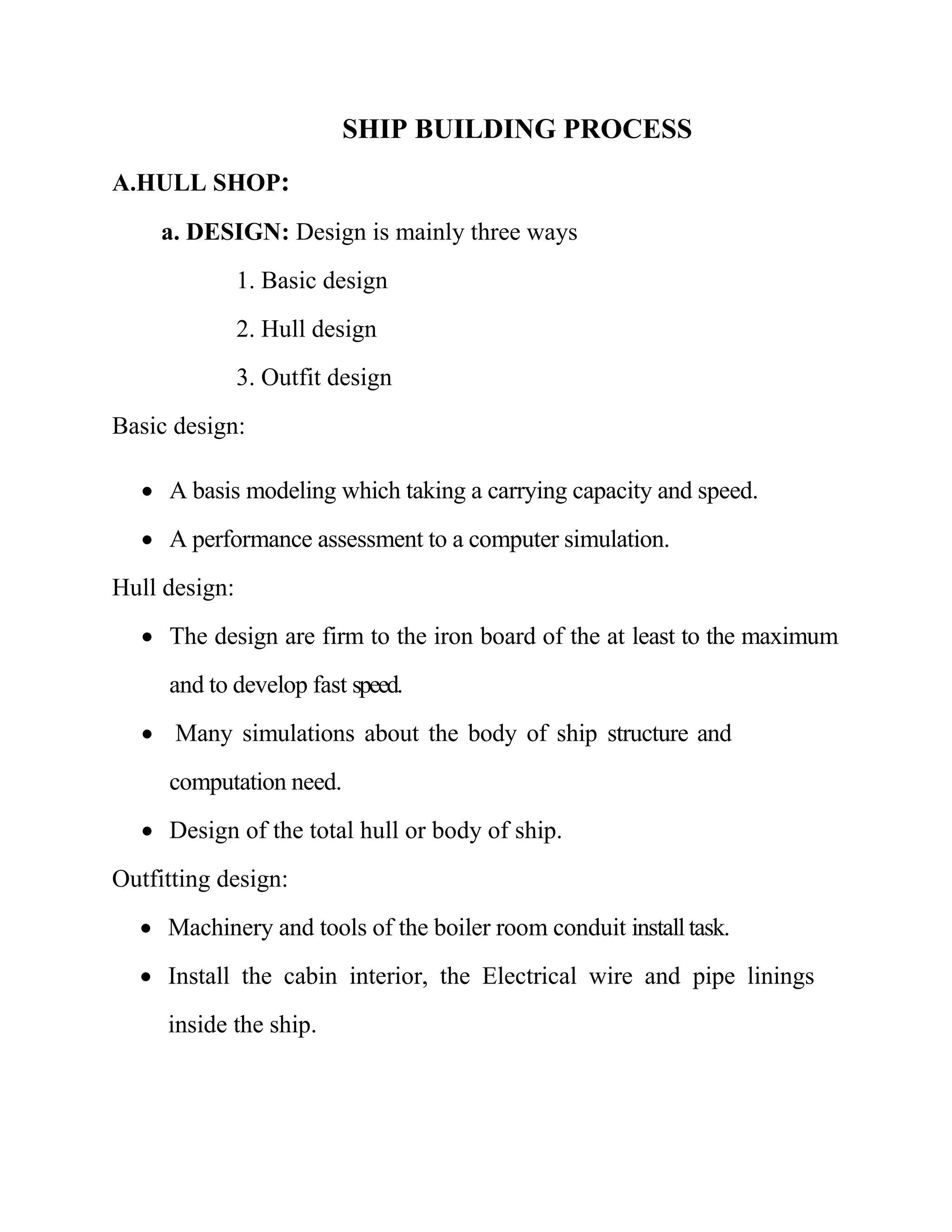 Ship construction project | PDF