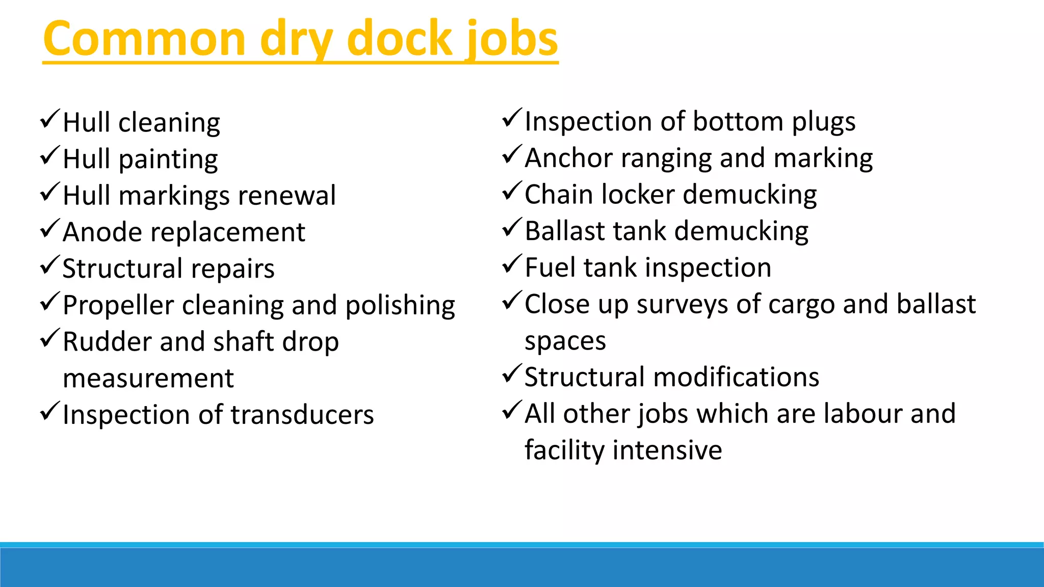 Ship dry docking | PDF
