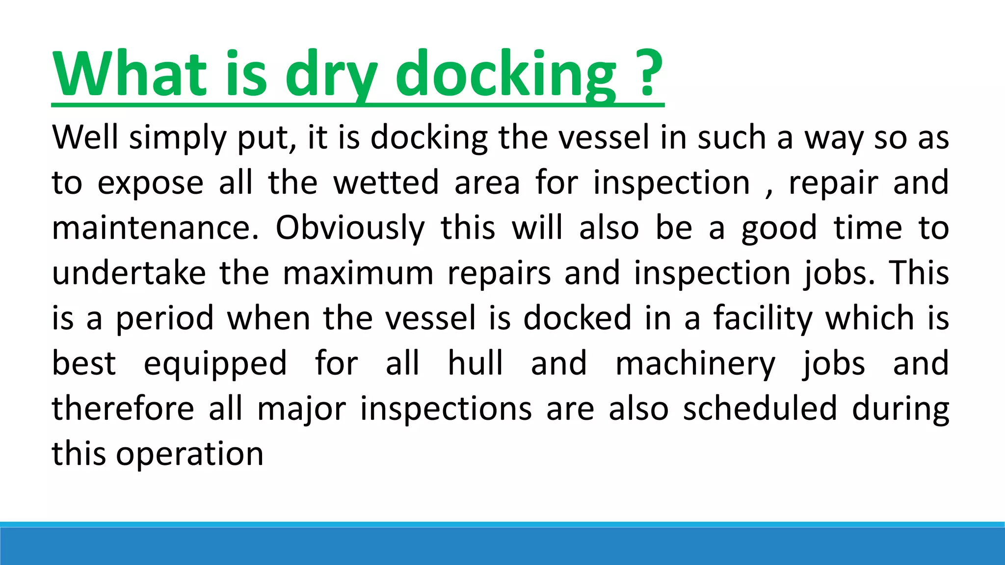 Ship dry docking | PDF