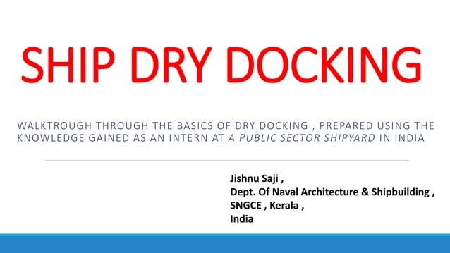 Ship dry docking | PDF