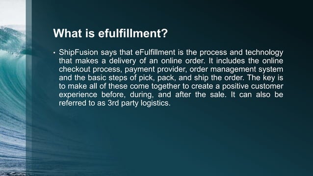 ShipFusion - What is efulfillment? | PPT