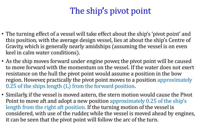 SHIP HANDLING AND MANOEUVERING BASICS.pptx | Cruises | Travel Type