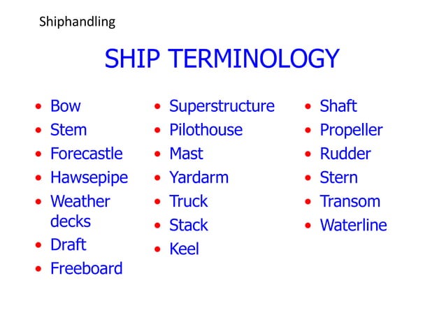 SHIP HANDLING AND MANOEUVERING BASICS.pptx | Cruises | Travel Type