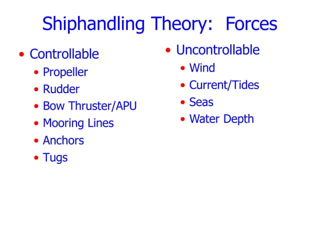 SHIP HANDLING AND MANOEUVERING BASICS.pptx | Cruises | Travel Type
