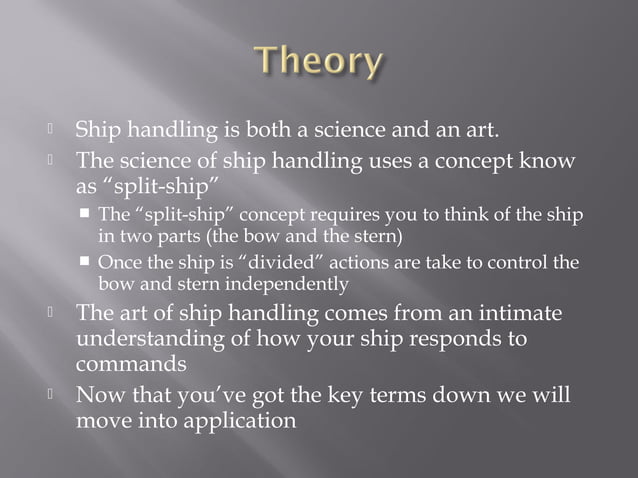 Ship handling basics | PPT | Cruises | Travel Type