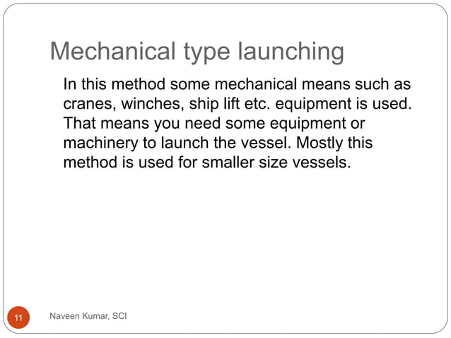 Ship launching methods | PPTX | Sailing | Sports