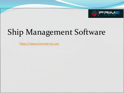 ship management software | PPT